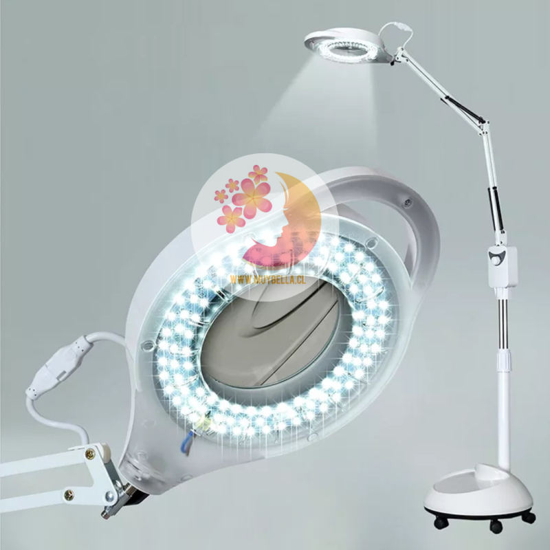Lampara LED con Lupa y Pedestal Profesional | muybella.cl