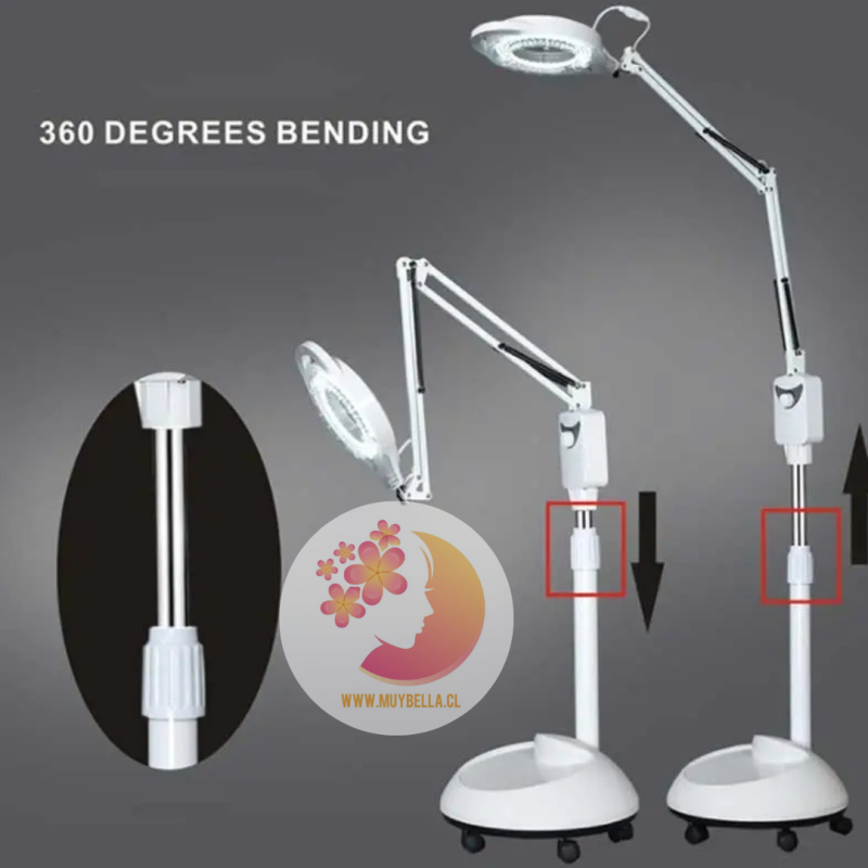 Lampara LED con Lupa y Pedestal Profesional | muybella.cl